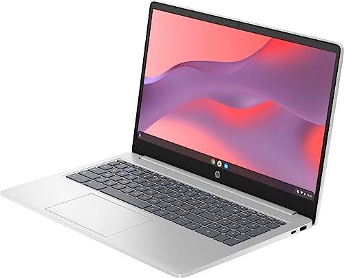 HP 2023 Newest Chromebook Student Laptop, 15.6 Inch Display, Intel Quad-Core Processor, 8GB LPDDR5 RAM, 64GB eMMc, Webcam, Chrome OS, Natural Silver