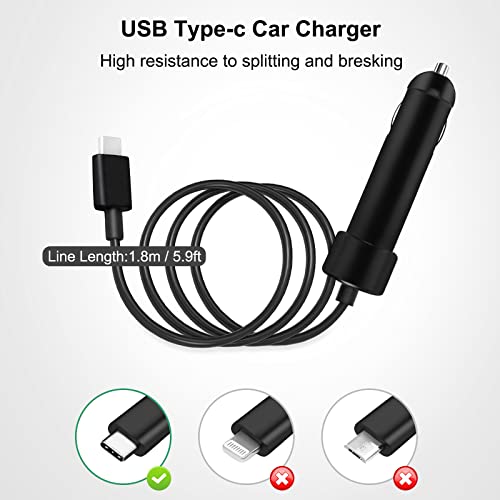 FLGAN USB-c pd car Charger for Dell 65 Watt Auto Air Adapter Dell Latitude 5420 5520 5430 7320 5430 5320 7420 7520 7400 9420 9520 Inspiron 14 7490 P137G HA65NM170