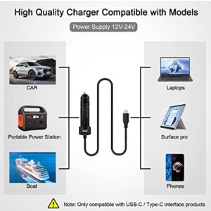 FLGAN USB-c pd car Charger for Dell 65 Watt Auto Air Adapter Dell Latitude 5420 5520 5430 7320 5430 5320 7420 7520 7400 9420 9520 Inspiron 14 7490 P137G HA65NM170