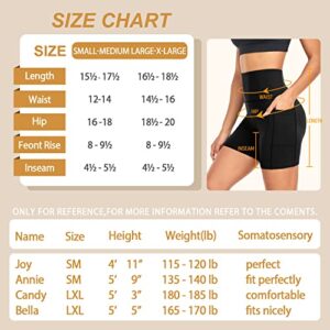 MOREFEEL 3 Pack High Waisted Biker Shorts for Women with Pockets – 5" Buttery Soft Workout Yoga Athletic Shorts