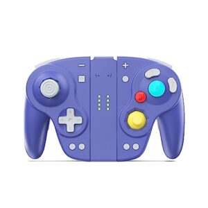 tenlox doyoky joypad controller for switch/switch oled, retro gamecube style wireless replacement, switch controllers with replaceable thumbsticks/map button/turbo/6-axis gyro/vibration