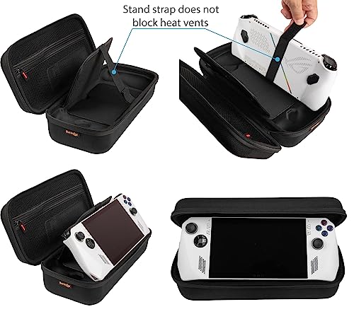 ButterFox Large Carrying Case Bag for ASUS Rog Ally Handheld 2023, Fits Charger and ASUS Charging Dock, Large Pocket for 65W Battery Pack, Slim Mouse and HDMI Cable