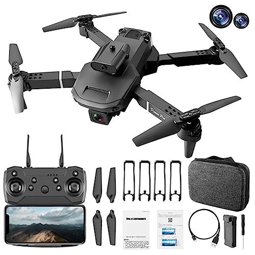 Drones with 4K Camera for Adults, E100 UAV HD Foldable FPV RC Drone Quadcopter with 360°Active Obstacle Avoidance, Dual Cameras Helicopters, Altitude Hold, 360° Flip, Headless Mode