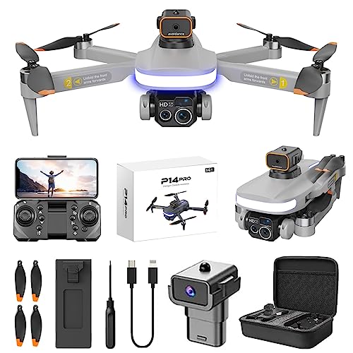 Drone Hd Aerial Quadcopter, 540° Obstacle Avoidance, 2.4g Wifi Fpv Drone With 4k Camera, Suitable For Adult Use, Rc Quadcopter, Brushless Motor, Circular Flight, Altitude Hold, Headless Mode (Gray)