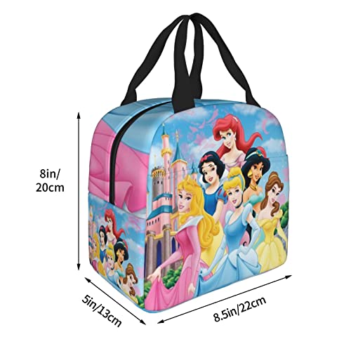 INIVERSITY Cartoon Lunch Box For Girls Kids School Lunch Bag Reusable Insulated Portable Leakproof Tote Bag High Capacity Cooler Bags For Women Picnic Travel Work