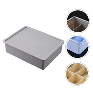 Alipis 1pc Box Storage Box with Lid Desk Trays Desk Drawer Plastic Container Bra Desk Divider Bra Organizer Box Bra Storage Box Underwear Organizing Box Underwear Organizing Case Sock