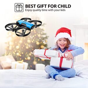 Ficinto Mini Drone with Camera, Altitude Hold and Headless Mode, Emergency stop, Spare propellers, Includes Two Intelligent Flight Batteries, Red, Hand Operated Drone