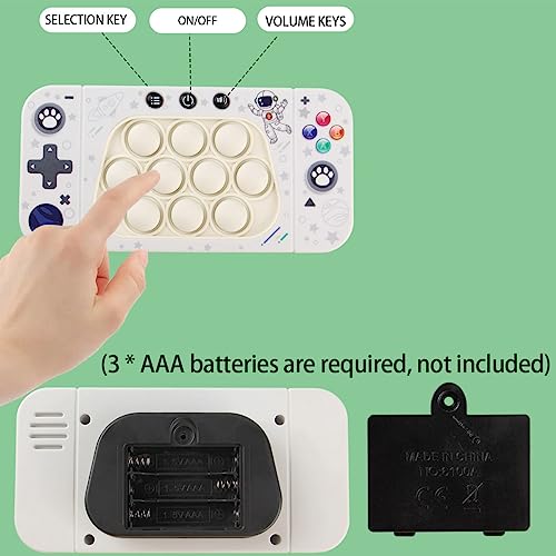 Whisary Puzzle Pop Light Up Game Fidget Travel Games /Travel Sensory Fidget Toys Popular Handheld Games for Teenagers Anti Anxiety Autism Relief Birthday Party Gift (Game Console-B)