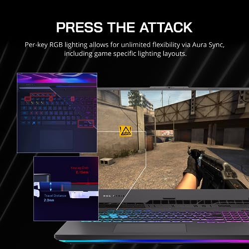 ASUS 2023 ROG Strix G17 17.3” QHD 240Hz Gaming Laptop, AMD Ryzen 9-7845HX, NVIDIA GeForce RTX 4060, 64GB DDR5, 2TB PCIe SSD, RGB Backlit Keyboard, Wi-Fi 6E, Win 11 Home, Gray, 32GB Snowbell USB Card