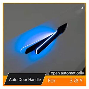 UKALOU Car Exterior Intelligent Automatic Lighting Door Handle Outside Auto Gate Opener Smart Electric Door Handle Compatible with Model 3 Y (Color : Green 3)