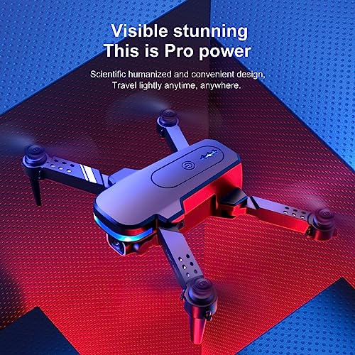 Mini Drone with Dual 4k HD Fpv Camera Remote Control Toys Gifts for Boys Girls with Altitude Hold Headless Mode 1-Key Start Speed Adjustment 2023 (Black)