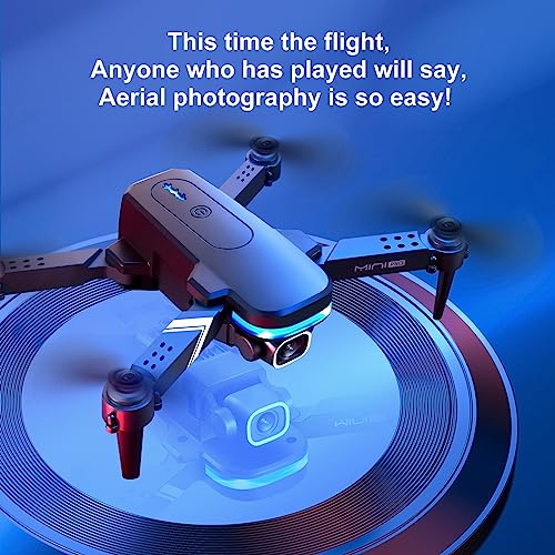 Mini Drone with Dual 4k HD Fpv Camera Remote Control Toys Gifts for Boys Girls with Altitude Hold Headless Mode 1-Key Start Speed Adjustment 2023 (Black)