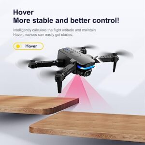 Mini Drone with Dual 4k HD Fpv Camera Remote Control Toys Gifts for Boys Girls with Altitude Hold Headless Mode 1-Key Start Speed Adjustment 2023 (Black)