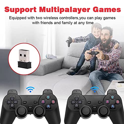 BTOVELIF Wireless Retro Game Console, Retro Game Stick, Nostalgia Stick Game, Plug & Play Video Game Stick Built-in 35000+ Games,4K HDMI Output,Dual 2.4G Wireless Controllers(64G)