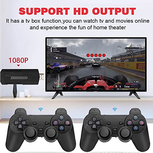 BTOVELIF Wireless Retro Game Console, Retro Game Stick, Nostalgia Stick Game, Plug & Play Video Game Stick Built-in 35000+ Games,4K HDMI Output,Dual 2.4G Wireless Controllers(64G)