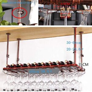 MiroDo Bar Unit Floating Shelves Ceiling Wine Racks, Bottle and Glass Holder, Hanging Stemware Glass Holder, Loft Vintage Wall Shelf Storage Rack Wall-Mounted, Industrial Ho