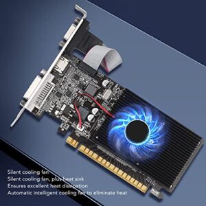 GOWENIC GT 610 1GB Graphics Card, 64Bit DDR3 PCI Express X16 2.0 Gaming Graphics Card with HDMI VGA DVI Port and Silence Cooling Fan for Desktop Computers