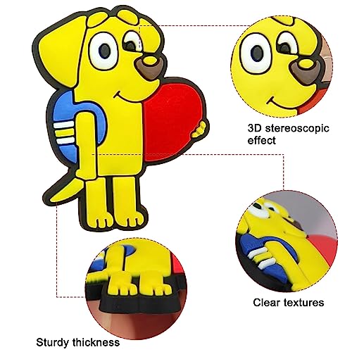 DSUVOEI Cute Dog Anime Shoe Charms for Girls Boys,12pcs Cartoon Shoe Charm PVC Anime Charms Cartoon Shoe Decoration