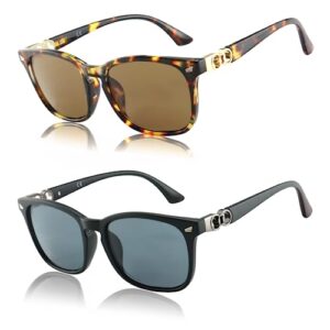 esavia retro reading sunglasses for women prescription sunglasses readers anti glare uv400 block polarized sun reader glasses (black tortoise, 3.0, multiplier_x)