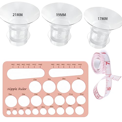 bliblo Flange Insert 17/19/21mm,Compatible with Medela/TSRETE/momcozy S9/S12/S9pro/S12pro,Nipple Sizer for Flange Insert,Breast Pump Nipple Sizing Tool