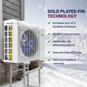 DELLA 12000 BTU Mini Split 20 SEER2 Cools Up to 550 Sq.Ft Energy Saving Wifi Split Air Conditioner & Heater Ductless Pre-Charged Inverter System with 1 Ton Heat Pump(JPB Series with R32 refrigerant)