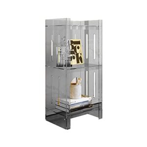 librero estantería clear acrylic narrow bookcase 2 tier/3 tier/4 tier skinny open bookshelf modern display storage organizer for living room organizer decor