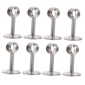 garneck 8pcs clothes rail flange closet rod shelf bracket ceiling mount shower rods ceiling mount drapery stainless steel hooks shower rod hooks metal shelf brackets curtain rod support