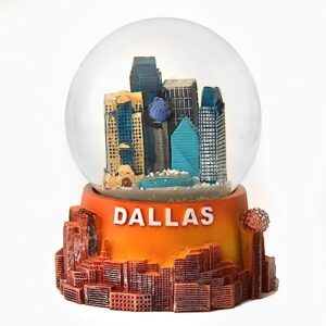 dallas texas snow globe 65mm tri-state souvenir and novelty