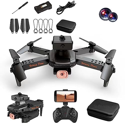 Mini Drone with Dual 1080p HD Fpv Camera Remote Control Toys Holiday Gifts for Boys Girls with Altitude Hold Headless Mode 1-Key Start Speed Adjustment 2023