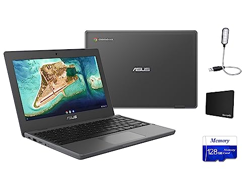 ASUS 11.6'' LCD HD（1366 x 768） Rugged Chromebook CR1 Intel Celeron N5100, 1.1 GHz, 8GB, 32GB eMMC, UHD Graphics, Chrome OS, Dark Gray, Webcam, Bluetooth, Wi-Fi 6 + Accessories