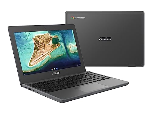 ASUS 11.6'' LCD HD（1366 x 768） Rugged Chromebook CR1 Intel Celeron N5100, 1.1 GHz, 8GB, 32GB eMMC, UHD Graphics, Chrome OS, Dark Gray, Webcam, Bluetooth, Wi-Fi 6 + Accessories