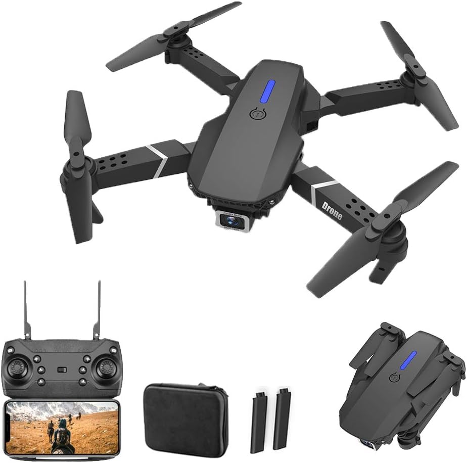 Foldable Remote Control Drone with Dual HD Camera Explore and Record Your Adventures (Black)