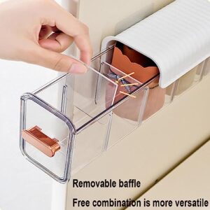 JCAKES Underwear Drawer Organizer Panty Organizer Sock Organizer Multifunctional Wall-Mounted Transparent Underwear,Underwear Storage Box,Socks Storage Box,6-Grid Underwear Storage Box,for Underwear