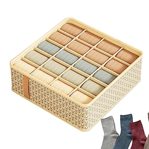 HABURN Underwear Drawer Organizer, Underwear Drawer Organizer and Closet Dividers, Clothing Storage Organizers Box, Drawer Organizer, Storage Box for Clothes, Socks, Underwear, Ties, Panties