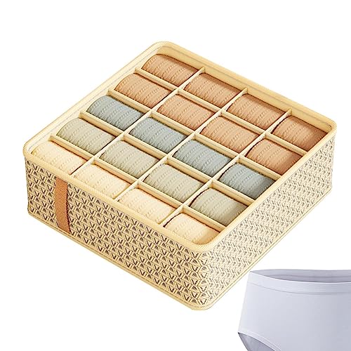 HABURN Underwear Drawer Organizer, Underwear Drawer Organizer and Closet Dividers, Clothing Storage Organizers Box, Drawer Organizer, Storage Box for Clothes, Socks, Underwear, Ties, Panties