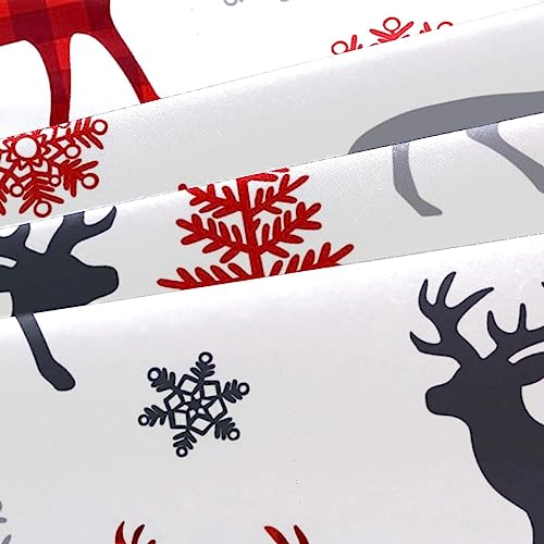 DragonBtu Christmas Deer Tree Snowflakes 3 Piece with 2 Pillow Shams Soft Comforter Cover Bedding Duvet Cover Set for Women Men Teen Bedroom