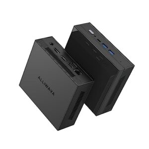 alliwava gx55 mini pc intel 11th gen n5105(up to 2.9ghz) intel uhd graphics mini office computer,8gb ram ddr4 256gb nvme ssd windows 11 pro micro desktop pc,2xhdmi and usb-c triple 4k@60hz outputs