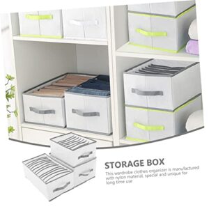 Cabilock 3pcs Clothes Storage Box Folding Wardrobe Clear Drawer Clothes Storage Boxes Socks Organizer Clothing Organizer Drawer Organizer Washable Drawer Dividers Clothes Organizer Box