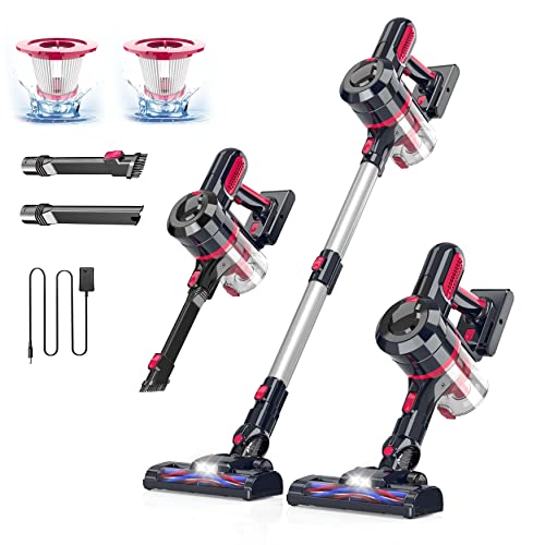 14000+ Positive 5.0 Revi ew s Cordless Vacuum Cleaner, Stick Vacuum Up to 35 Mins Runtime, 4-in-1 Vacuum Cleaner with 2200mAh Rechargeable Battery,Stick Vacuum for Hardwood Floor Pet Hair