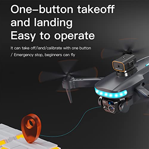 P14 Pro Foldable Mini Wireless Drone With Dual 4K HD FPV Camera- Intelligent 360° Obstacle Avoidance 4 Channel RC Quadcopter Multifunctional HD Aerial Photography Remote Control Toys