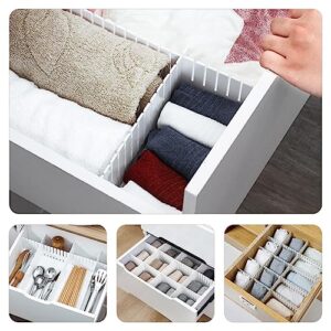 Alipis Plastic Drawers 12 Pcs Drawer Dividers Adjustable Drawer Organizer Diy Plastic Grid Closet Separator Tidy Organizer Container for Socks Underwear Makeup Plastic Storage Drawers