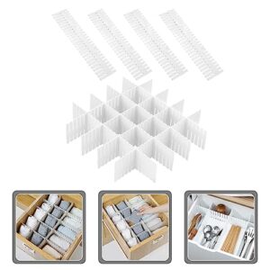 Cabilock Plastic Drawers 12pcs Adjustable Grid Drawer Dividers DIY Dresser Drawer Separators Organizers Container for Underwear Socks Belt Office Supplies Plastic Storage Drawers