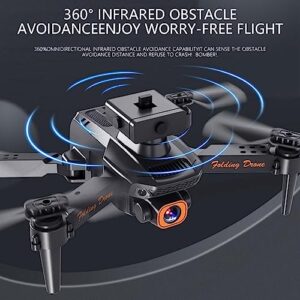 Mini Drone With Dual 1080P HD FPV Camera Remote Control Toys Gifts For Boys Girls With Altitude Hold Headless Mode One Key Start Speed Adjustment (Black(Single Camera))