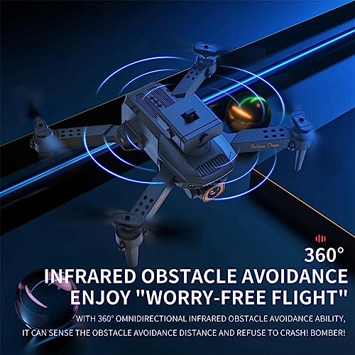 Mini Drone With Dual 1080P HD FPV Camera Remote Control Toys Gifts For Boys Girls With Altitude Hold Headless Mode One Key Start Speed Adjustment (Black(Single Camera))