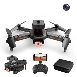 qiopertar mini drone with 1080p dual hd fpv camera remote control toys gifts for boys girls with altitude hold headless mode one key start speed adjustment for adults