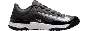 nike alpha huarache elite 4 turf dj6523-011 black/dark smoke grey/light smoke grey/white men's baseball shoes 10 us