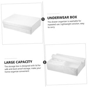 CAXUSD Underwear Storage Box Dresser Drawers Hanging Drawers for Closet Plastic Containers Storage Boxes with Lids Storage Bags for Clothes Cloth Socks Organizer Bra Organizer Panties