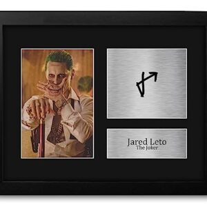 HWC Trading Jared Leto Suicide Squad The Joker Framed Gifts Printed Signed Autograph Picture for Movie Memorabilia Fans - US Letter Size