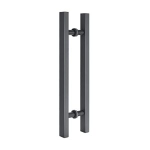 sucheta 60/80/100/120cm square entry modern door handle,modern steel push-pull door handle for sliding glass shower/barn door/interior exterior door,hardware included (color: grey,size: 120 x 90cm)