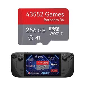 emulator console 256gb micro s d card built-in 43,552 retro games, batocera game system for steam deck, retro game boot expansion upgrade, retro game console compatible with mame/atari/sega/ps3 etc